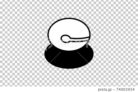 Black and white funeral icon, mokugyo - Stock Illustration [74003934 ...