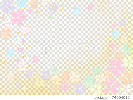 Sakura_watercolor_yellow背景731-插圖素材 [74004013] - PIXTA圖庫