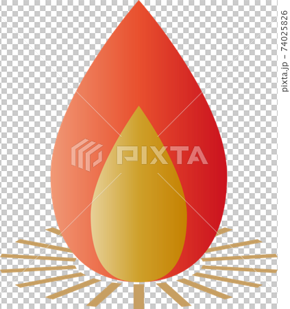 Simple pilot fire (bonfire) mark - Stock Illustration [74025826] - PIXTA