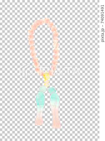 Gassho sutra, beads, beads, prayer, memorial... - Stock Illustration ...