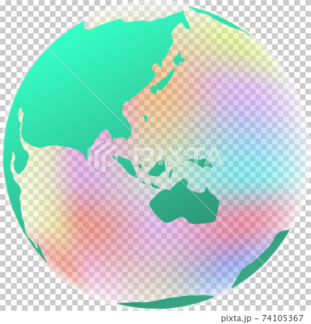 Art rainbow-colored earth - Stock Illustration [74105367] - PIXTA