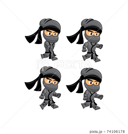 Ninja Game Sprites Suitable for side scrolling,...のイラスト素材 [74106178 ...