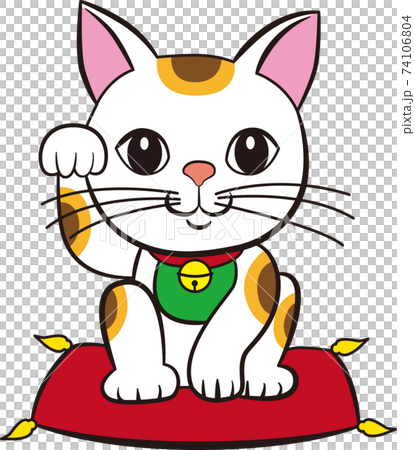 Beckoning cat - Stock Illustration [74106804] - PIXTA