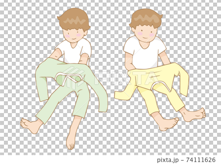 Children changing clothes - Stock Illustration [74111626] - PIXTA