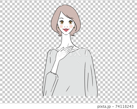 Beautiful woman at ease - Stock Illustration [74118243] - PIXTA