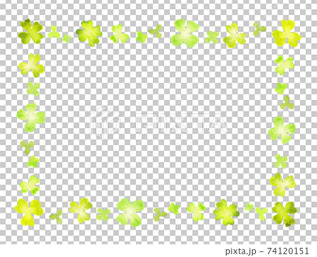 Hand-painted watercolor yellow clover square frame - Stock Illustration ...