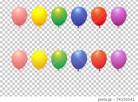 6 color balloon vector illustration - Stock Illustration [74150541] - PIXTA
