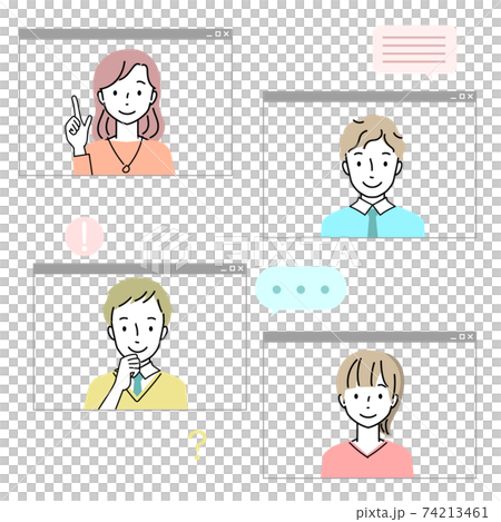 Telework online - Stock Illustration [74213461] - PIXTA