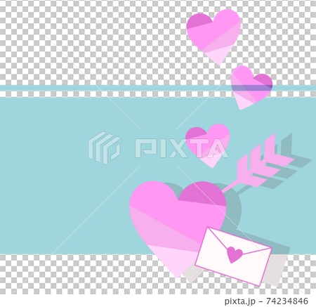 Heart and love letter background material - Stock Illustration ...