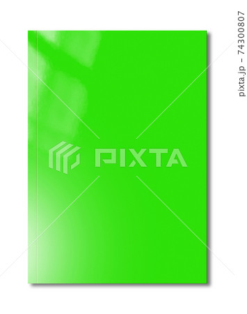 Green Booklet cover template on white backgroundのイラスト素材 [74300807] - PIXTA