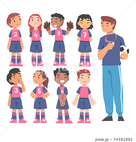 Girl Sports Coach Cartoon