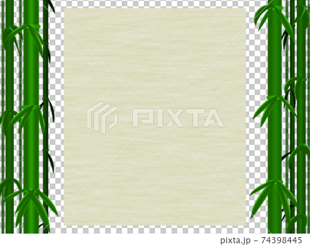 Bamboo Japanese style frame (No. 2) - Stock Illustration [74398445] - PIXTA