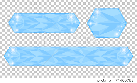 Light blue jewel-like glitter telop base - Stock Illustration [74409793 ...