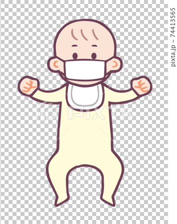 Baby with a mask - Stock Illustration [74413565] - PIXTA