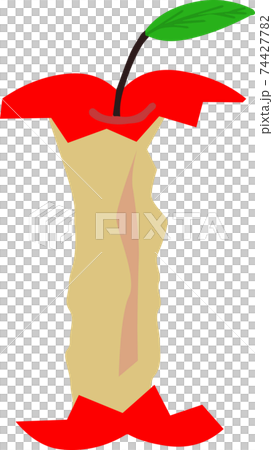 Apple core kitchen waste - Stock Illustration [74427782] - PIXTA