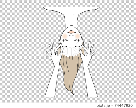 Head spa professional treatment head massage - Stock Illustration ...