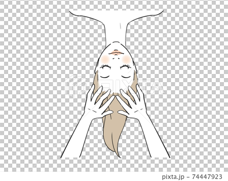 Head spa professional treatment head massage - Stock Illustration ...