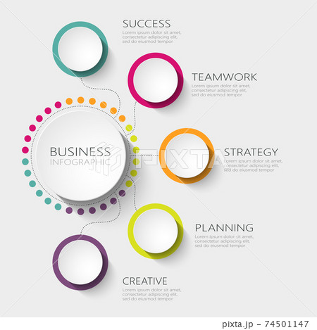 Modern abstract 3D infographic template with...のイラスト素材 [74501147] - PIXTA