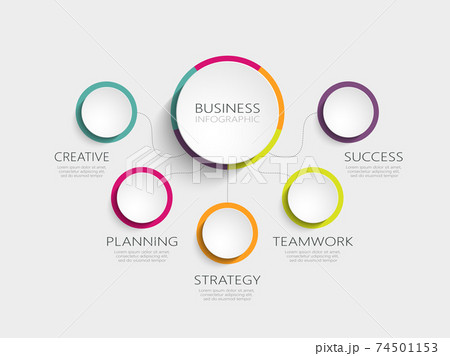 Modern abstract 3D infographic template with a...のイラスト素材 [74501153] - PIXTA