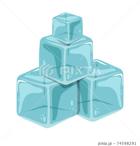 Ice cube vector design illustration isolated on...のイラスト素材 [74598291 ...