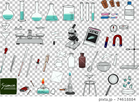 Science experiment tool / equipment set vector... - Stock Illustration ...