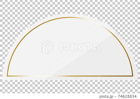 Semi-circular frame White & Gold - Stock Illustration [74628834] - PIXTA