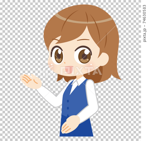 Female anime-style character of a clerk - Stock Illustration [74630583 ...
