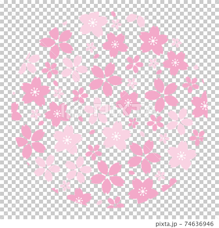Sakura spring background circle - Stock Illustration [74636946] - PIXTA