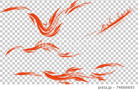Burning flame line effect set - Stock Illustration [74666693] - PIXTA