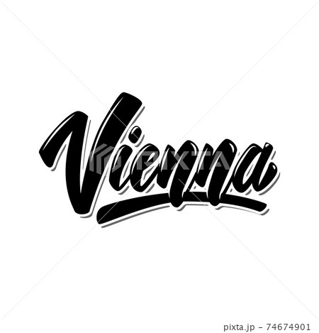 Vienna (capital of Austria). Lettering phrase...のイラスト素材 [74674901] - PIXTA