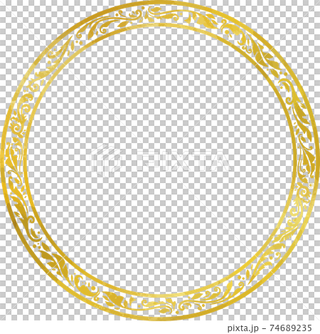 Gold circular frame vector material - Stock Illustration [74689235] - PIXTA