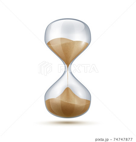 Realistic hourglass. 3D sand clock....のイラスト素材 [74747877] - PIXTA