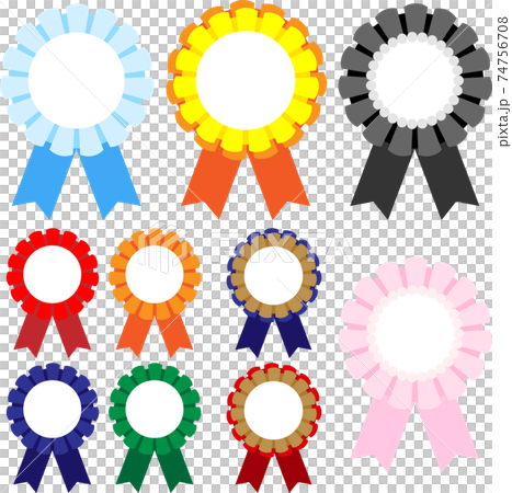 Illustration of rosette (decoration) - Stock Illustration [74756708 ...
