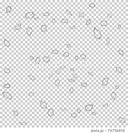 Hand-drawn line art Sakura Fubuki illustration - Stock Illustration ...