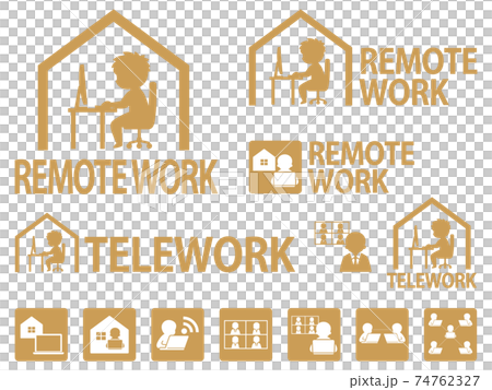 Remote work telework telework work icon - Stock Illustration [74762327 ...