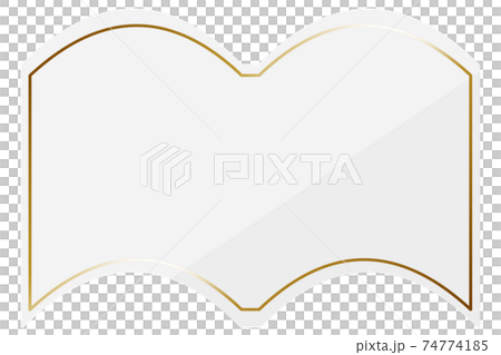 Open book frame white & gold - Stock Illustration [74774185] - PIXTA