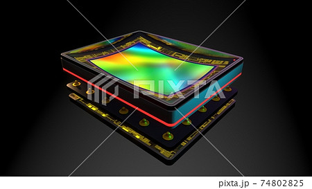 Curved sensor for digital camera, prototype 3D...のイラスト素材 [74802825] - PIXTA