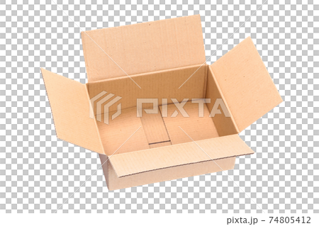 Top view of isolated opened packaging cardboard... - Stock Illustration ...