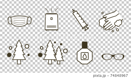 Hay fever illusion icon set - Stock Illustration [74848967] - PIXTA