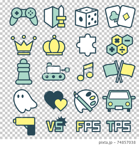 Various game genres Web icon set colorful - Stock Illustration ...