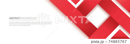 modern red line banner. vector illustrationのイラスト素材 [74865767] - PIXTA