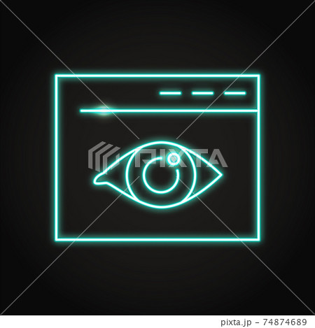 Web visibility icon in neon line styleのイラスト素材 [74874689] - PIXTA