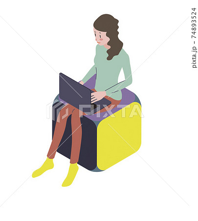 Isometric illust_New Normal 4_4のイラスト素材 [74893524] - PIXTA