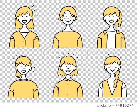 Female upper body set - Stock Illustration [74916274] - PIXTA