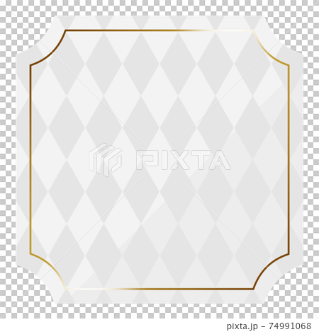 Square frame with rounded inner corners White &... - Stock Illustration ...