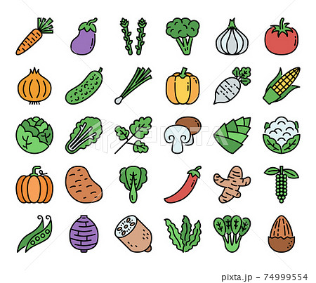 Vegetable Cartoon Outline