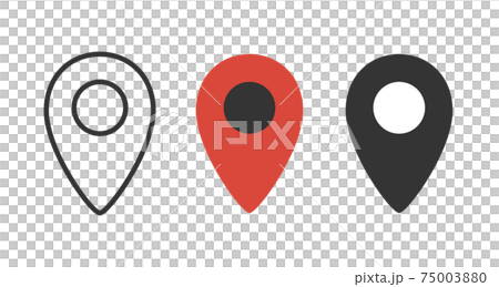 Icon set of current location on map - Stock Illustration [75003880] - PIXTA