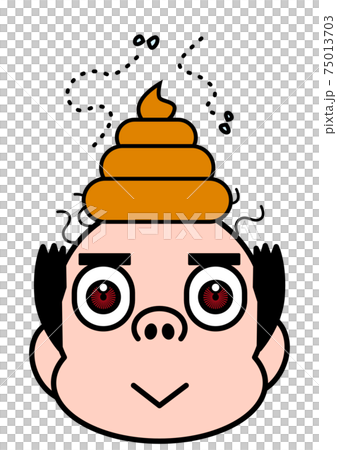 Bald, deformed, poop, shit, feces, makiguso,... - Stock Illustration ...