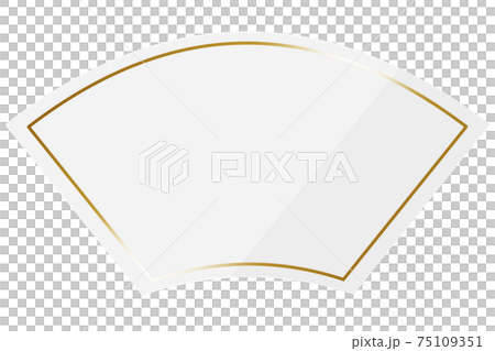 Fan frame white & gold horizontal position - Stock Illustration ...