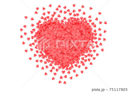 beautiful hearts spreading on white backgroundのイラスト素材 [75117805] - PIXTA